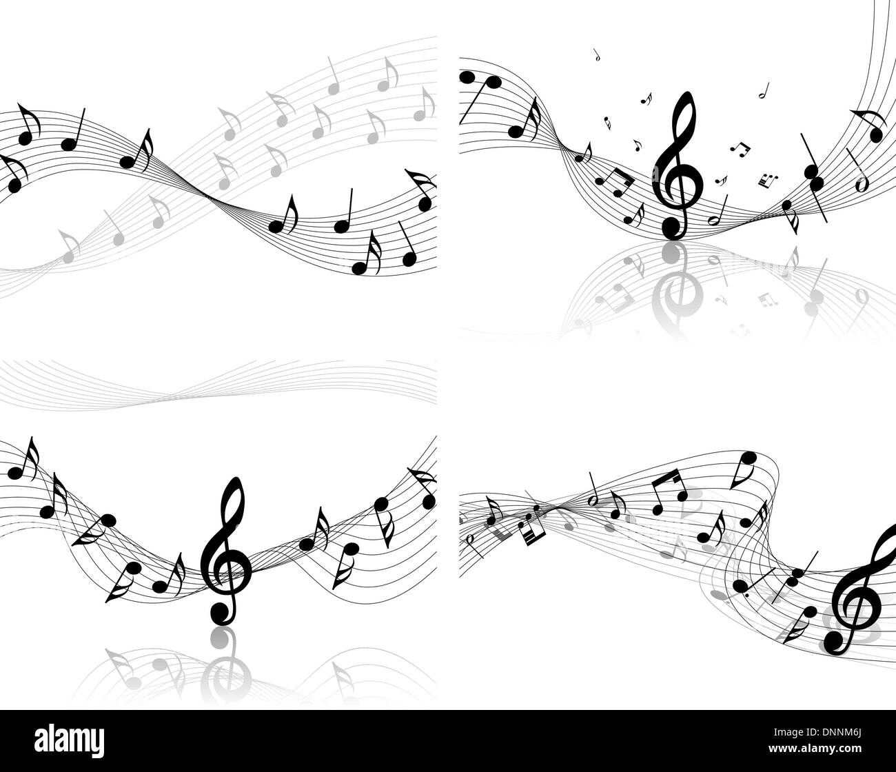 Vector musical notes staff set for design use Stock Vector Image & Art ...