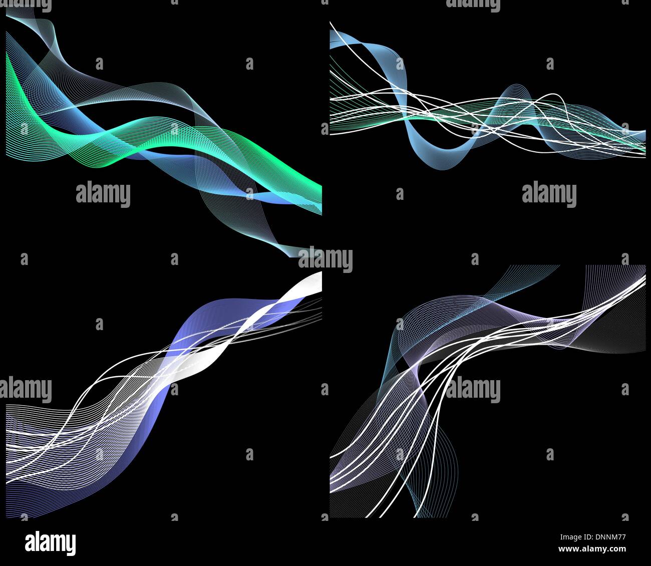 Abstract water vector background set with neon glowing Stock Vector ...