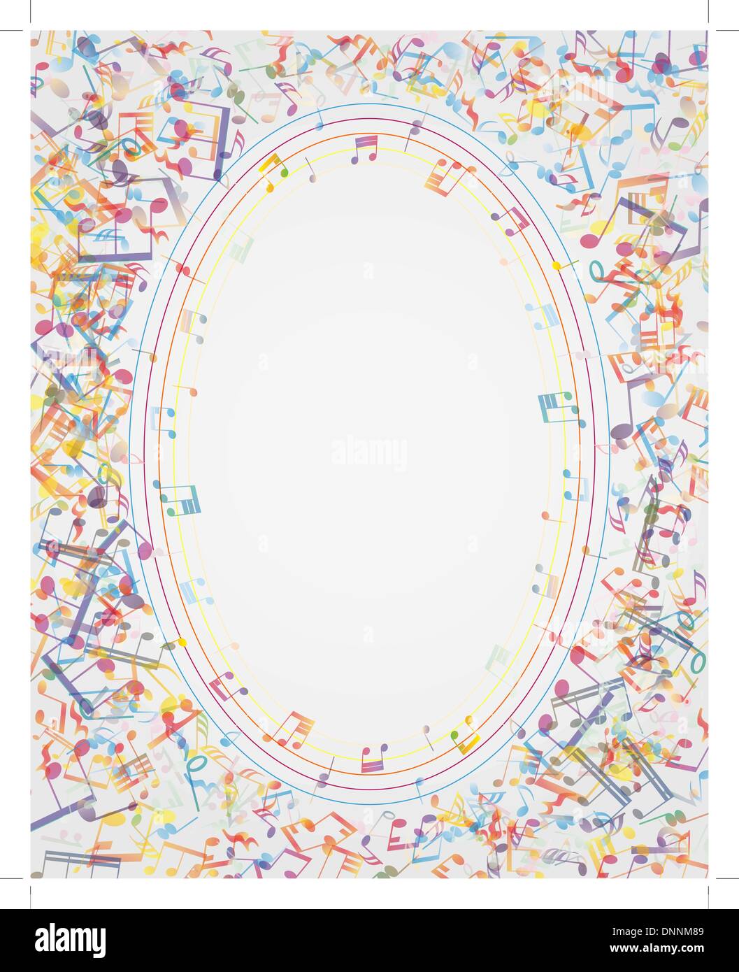 Multicolour musical notes staff background. Vector illustration Stock ...