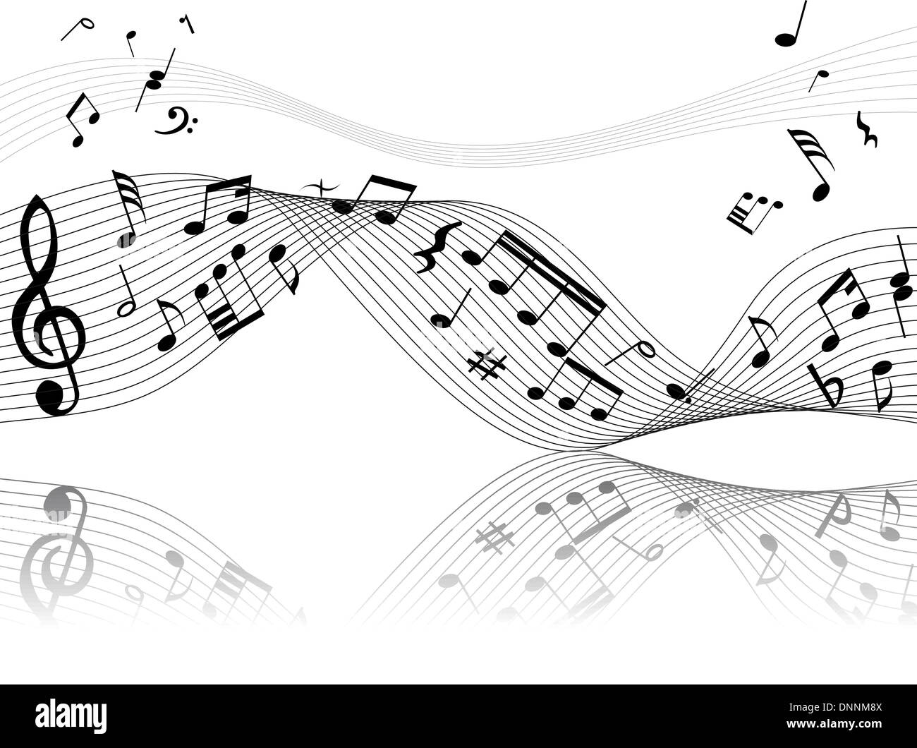 Musical note stuff vector backgrounds with notes and lines Stock Vector ...