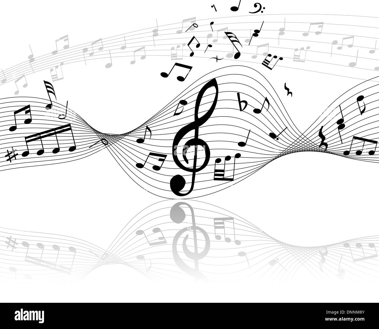 Musical note stuff vector backgrounds with notes and lines Stock Vector ...