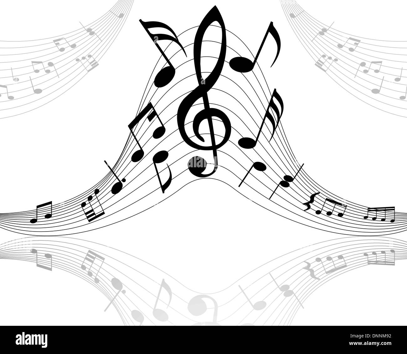 Musical note stuff vector backgrounds with notes and lines Stock Vector ...