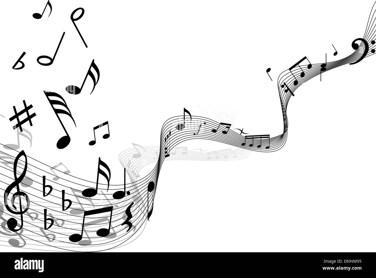 Musical notes staff with lines and shadows Stock Vector Image & Art - Alamy