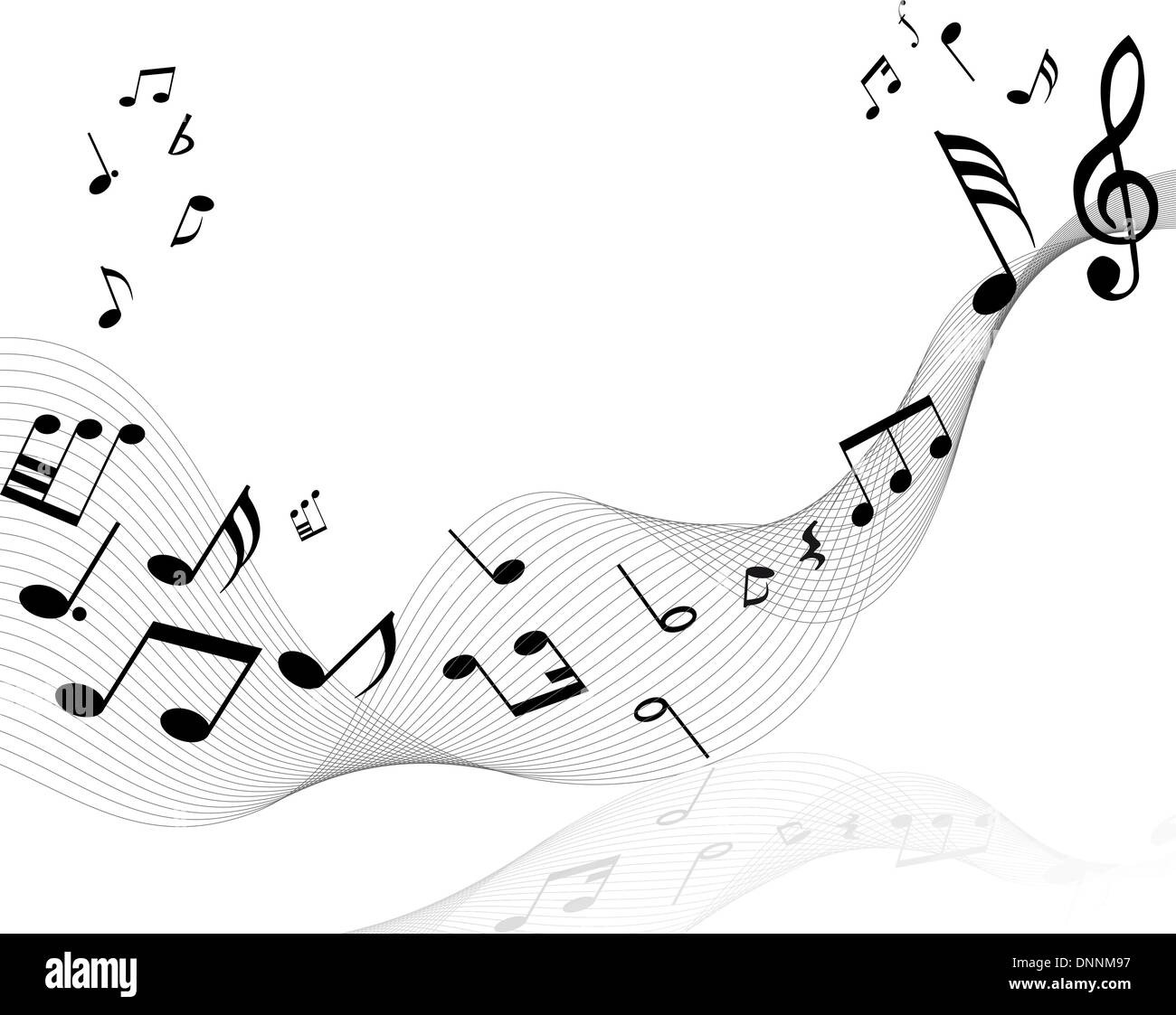 Musical notes staff with lines and shadows Stock Vector Image & Art - Alamy