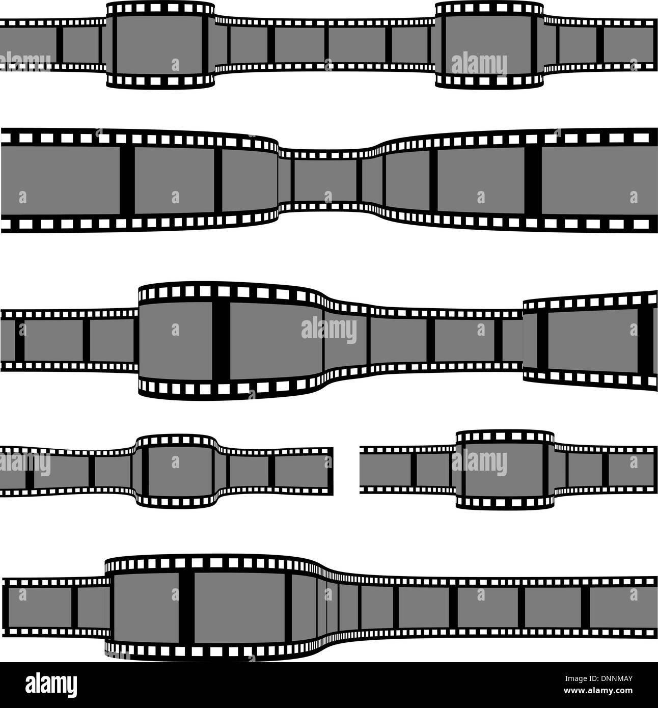 Film strip banners on white background. Horizontal orientation Stock ...