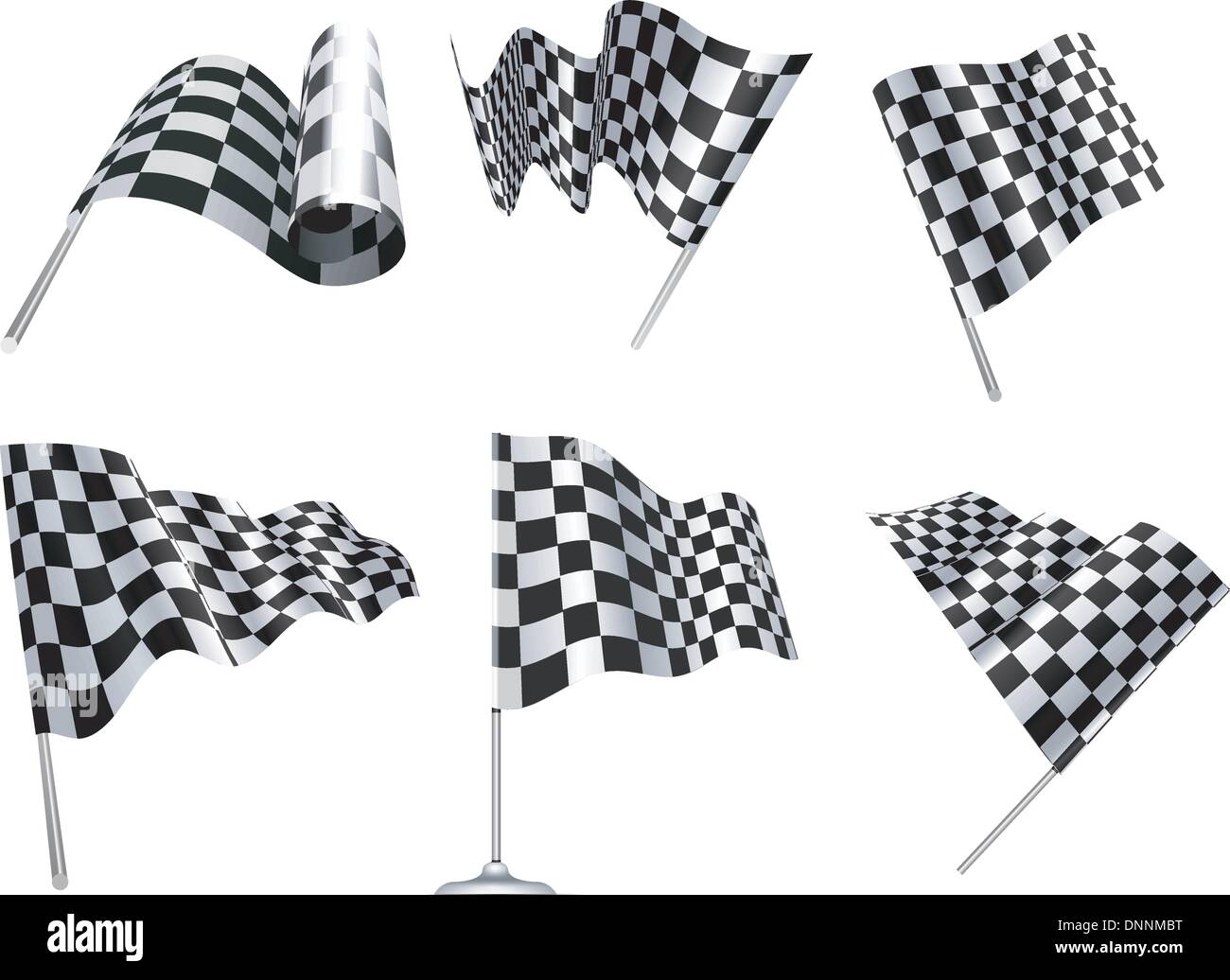 Checkered Flags set illustration on white background Stock Vector Image & Art - Alamy