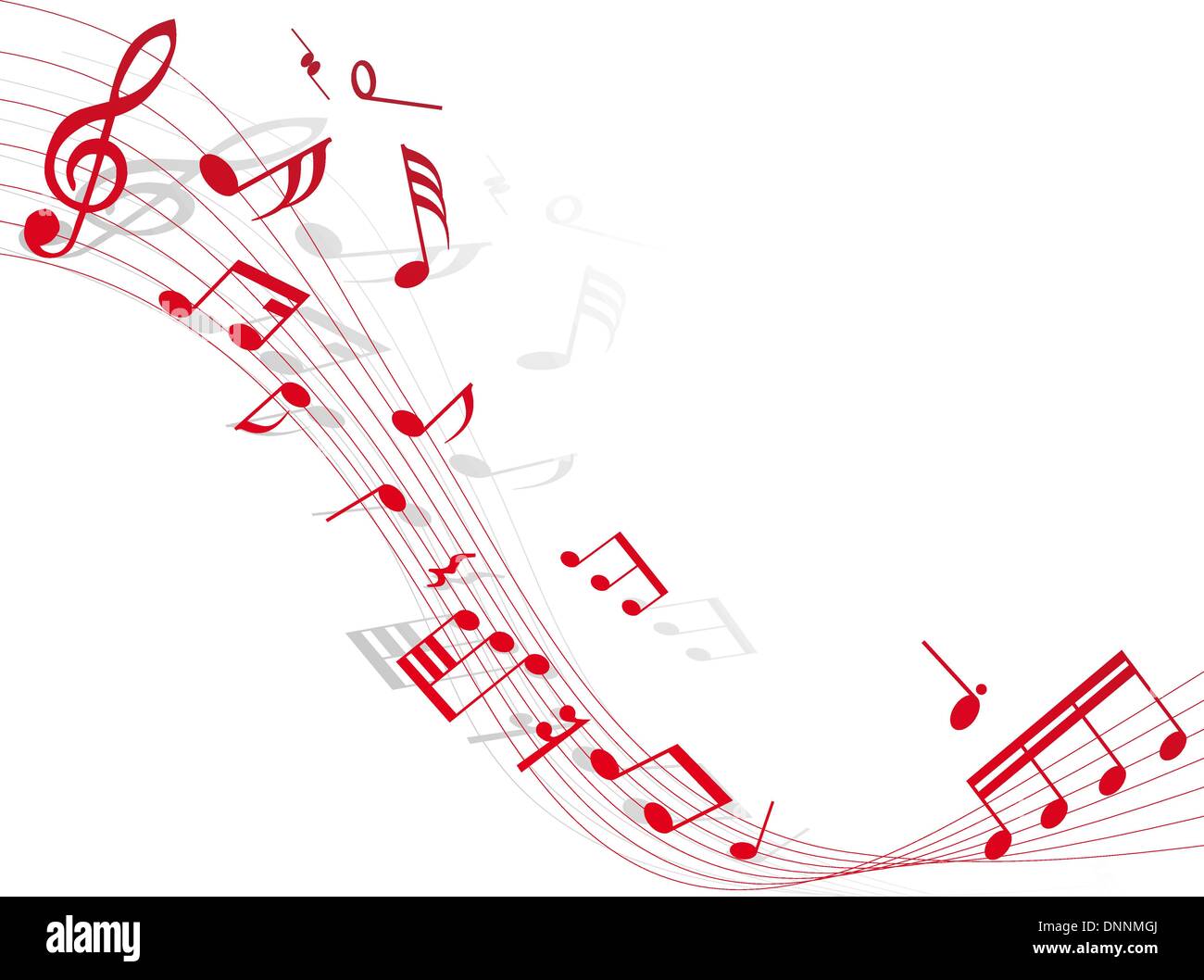 Musical note staff on the red background Stock Vector Image & Art - Alamy