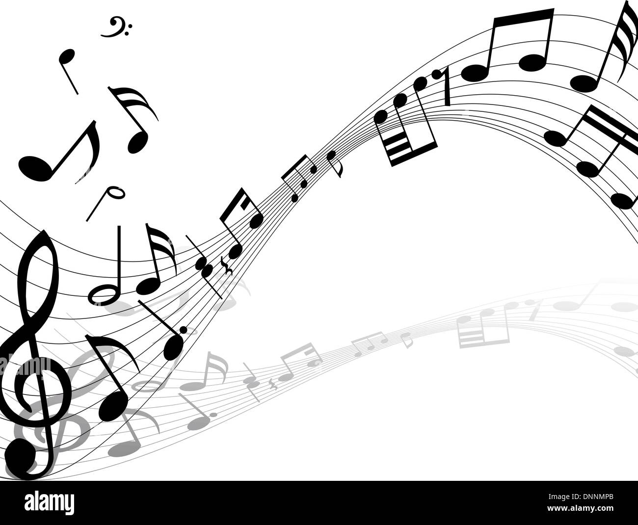 Musical note stuff vector backgrounds with notes and lines Stock Vector ...