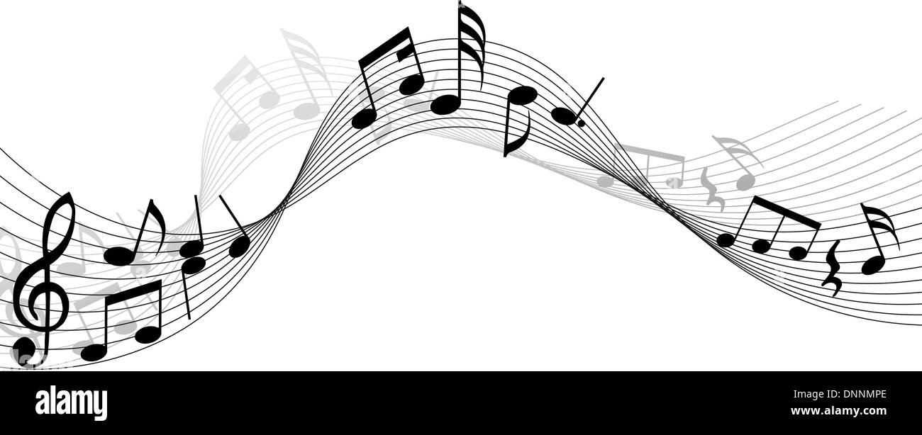 Musical note stuff vector backgrounds with notes and lines Stock Vector ...
