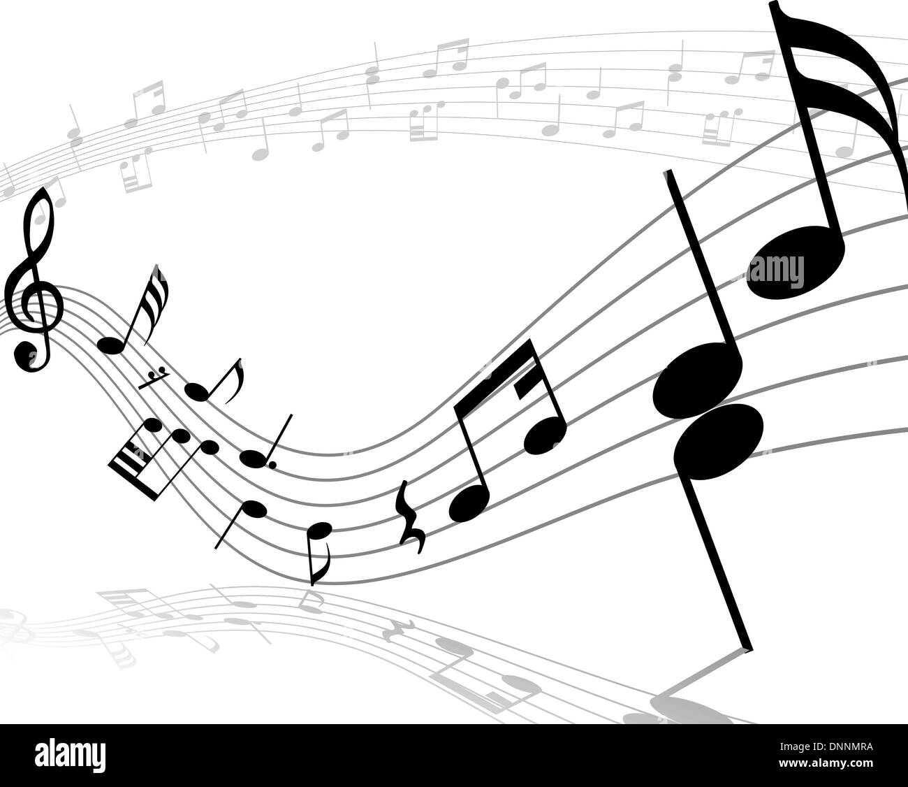 Musical note stuff vector backgrounds with notes and lines Stock Vector ...