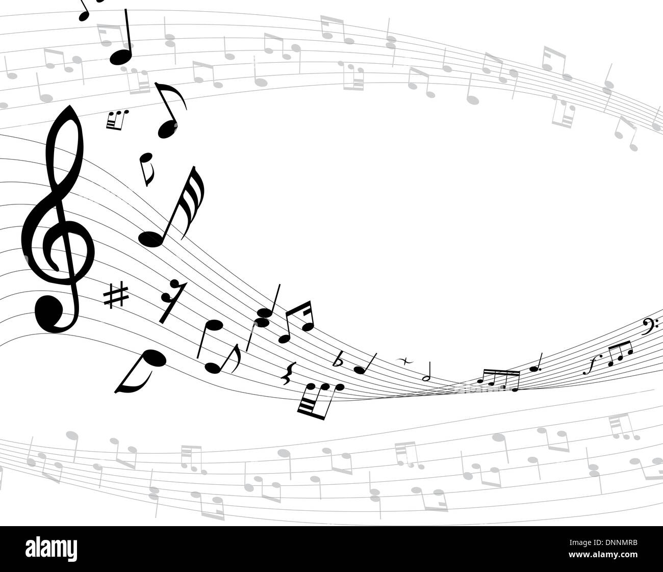 Musical note stuff vector backgrounds with notes and lines Stock Vector ...