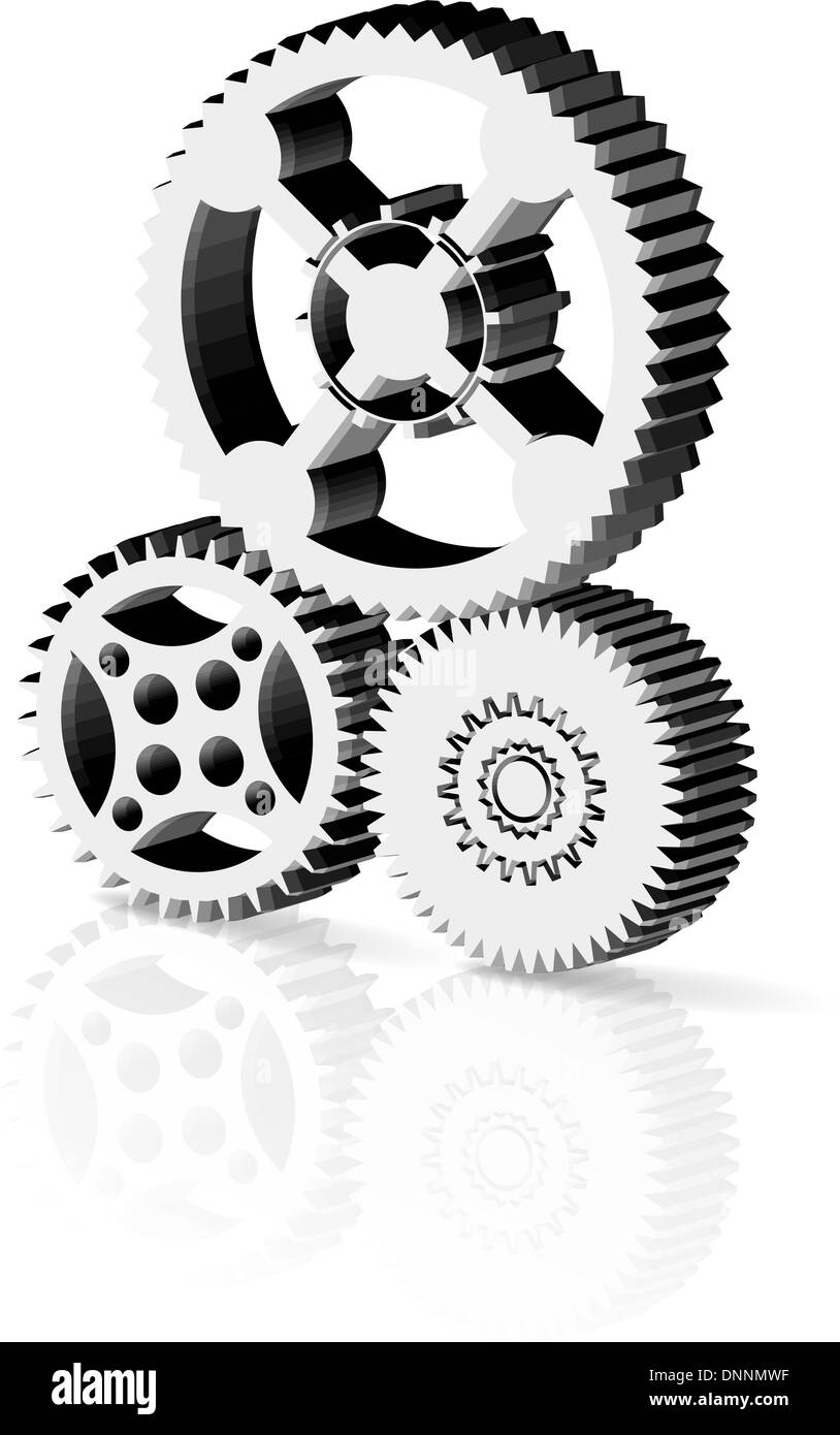 Mechanics cogwheels Stock Vector Images - Alamy