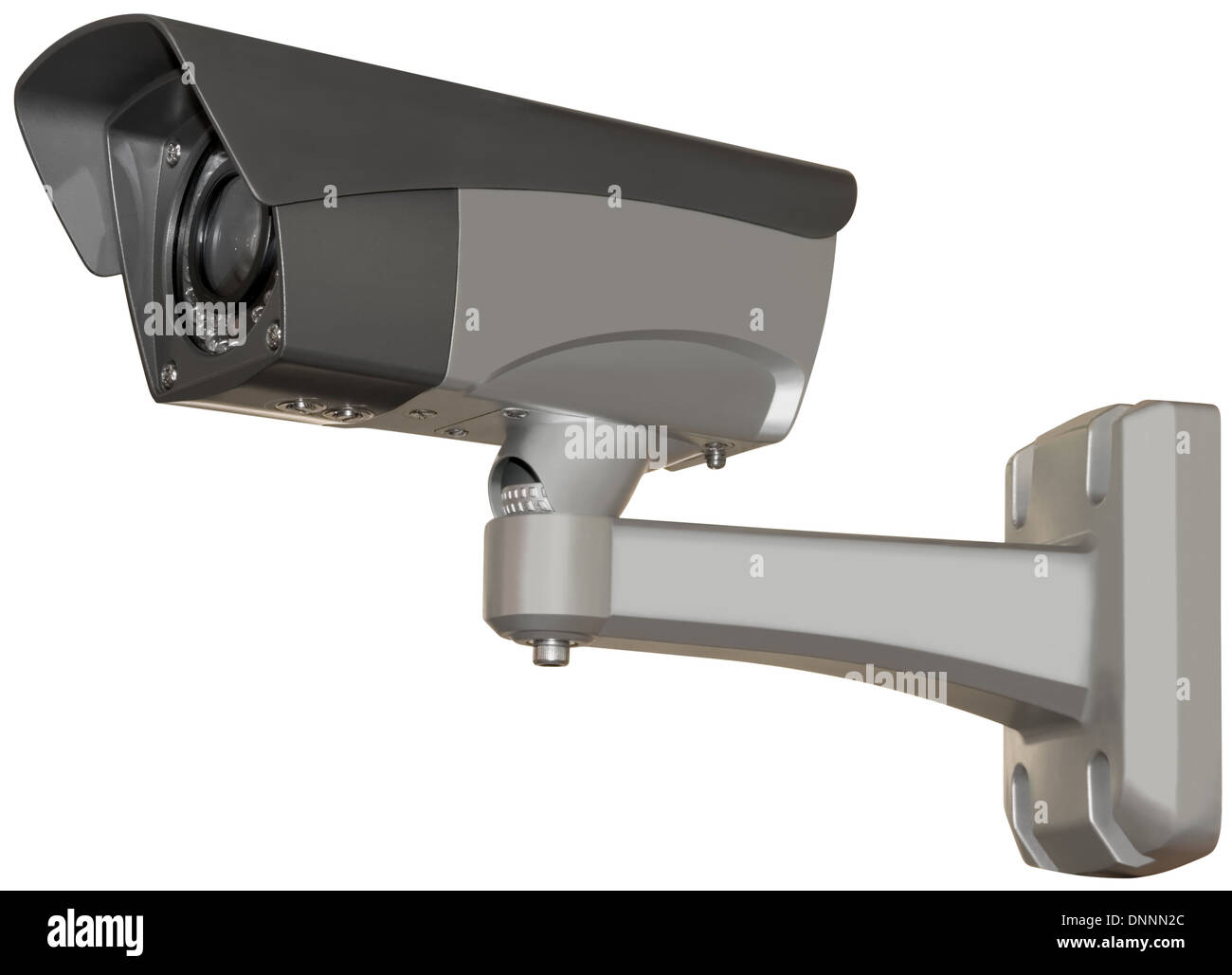 Metallic security camera isolated with clipping path Stock Photo - Alamy