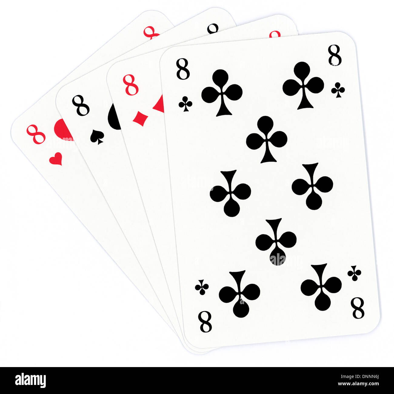 Poker of eights Stock Photo - Alamy