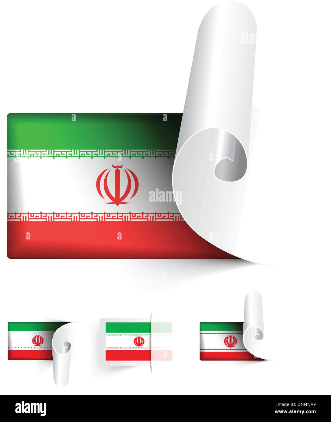 Flag of Iran. Vector illustration on white background Stock Vector ...