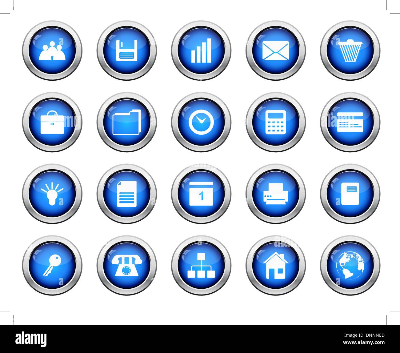 Business and office set of different vector web icons Stock Vector ...