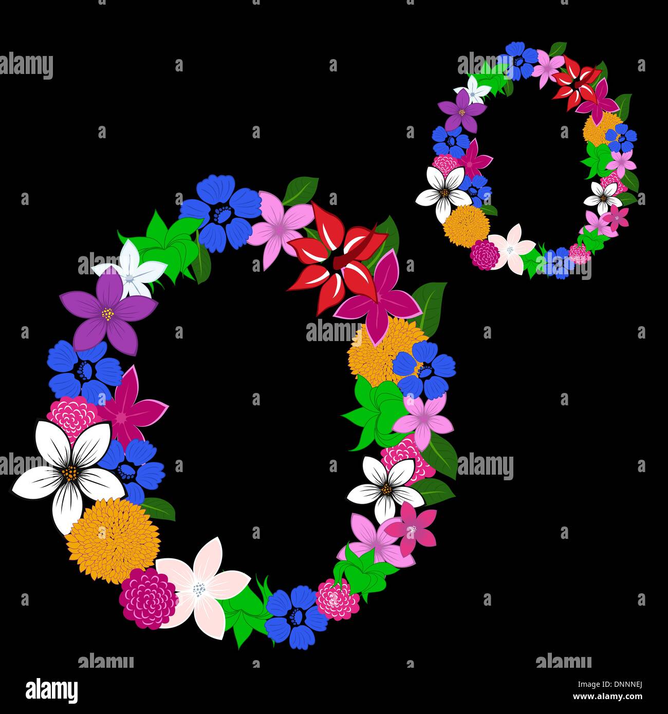 Floral alphabet letter for using in web and print design. Vector ...