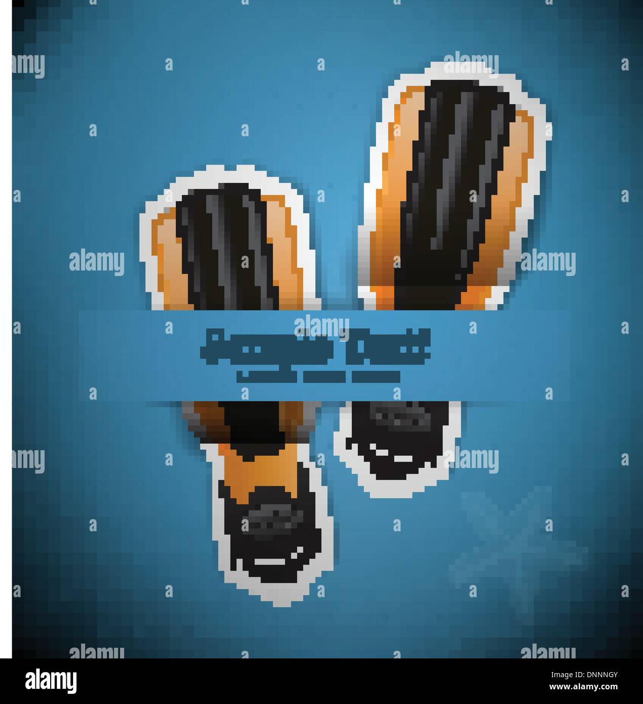 Flippers for swimming Stock Vector Images - Alamy