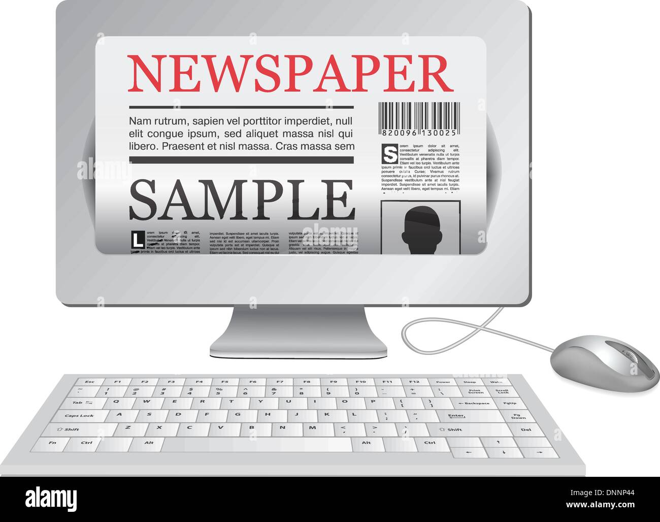 Keyboard newspaper Stock Vector Images - Alamy