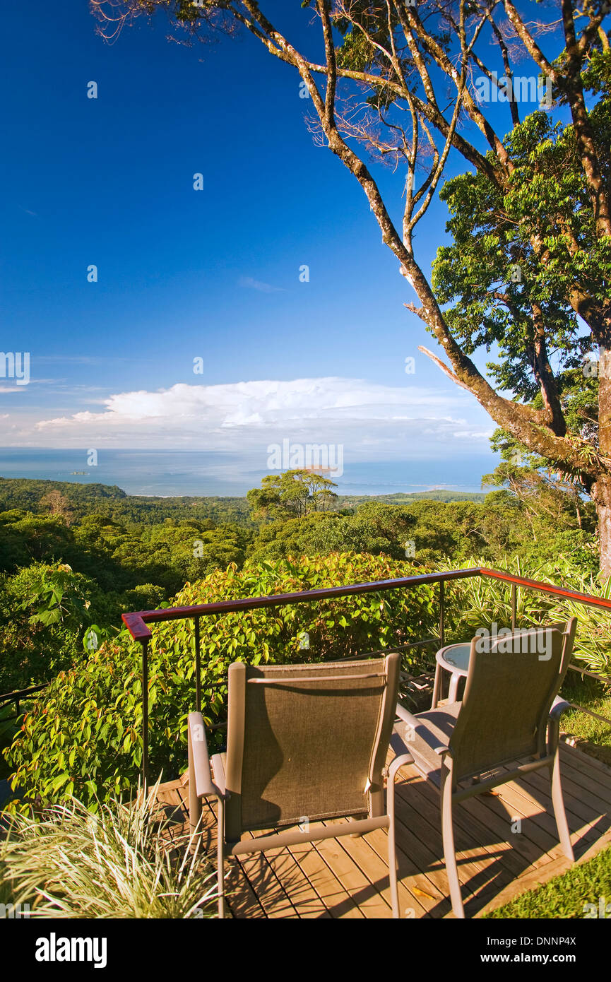 View of the Pacific Ocean from Rancho Pacifico, Costa Rica Stock Photo ...