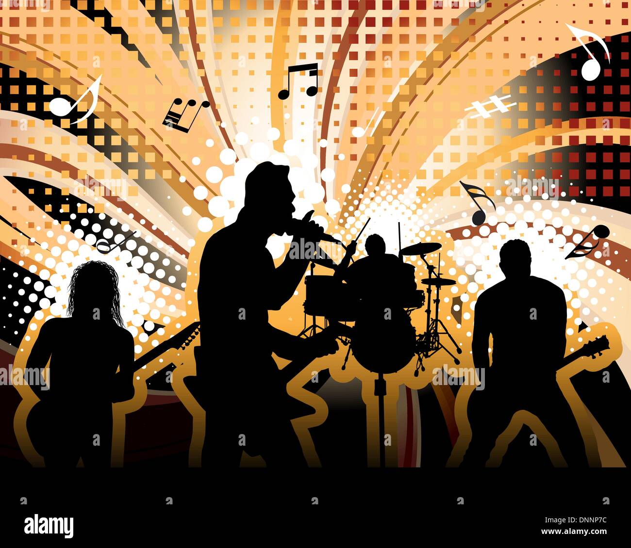 Rock group singers theme. Vector illustration for design use Stock ...