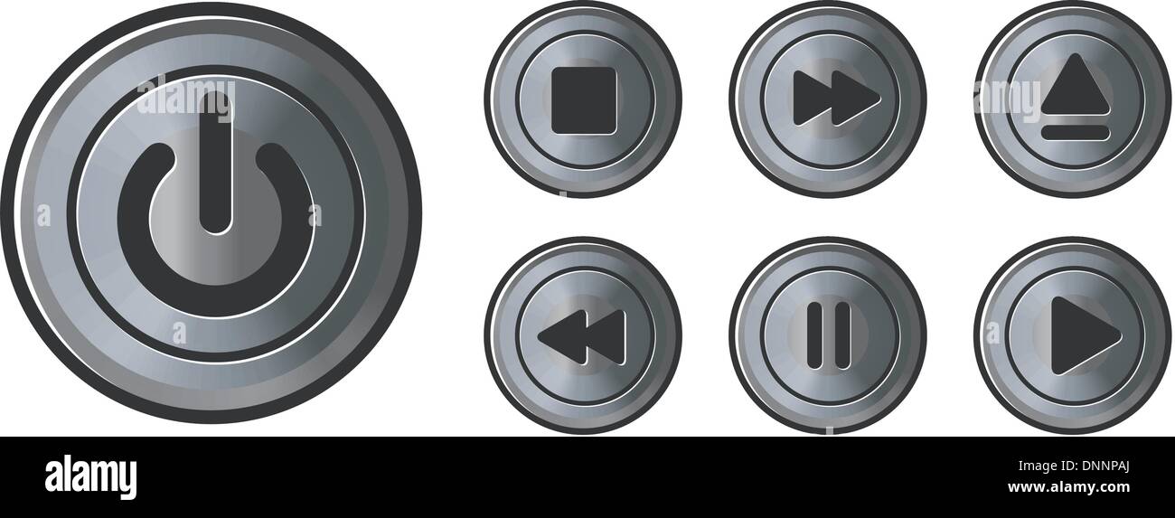 Audio player buttons sound icons hi-res stock photography and images ...