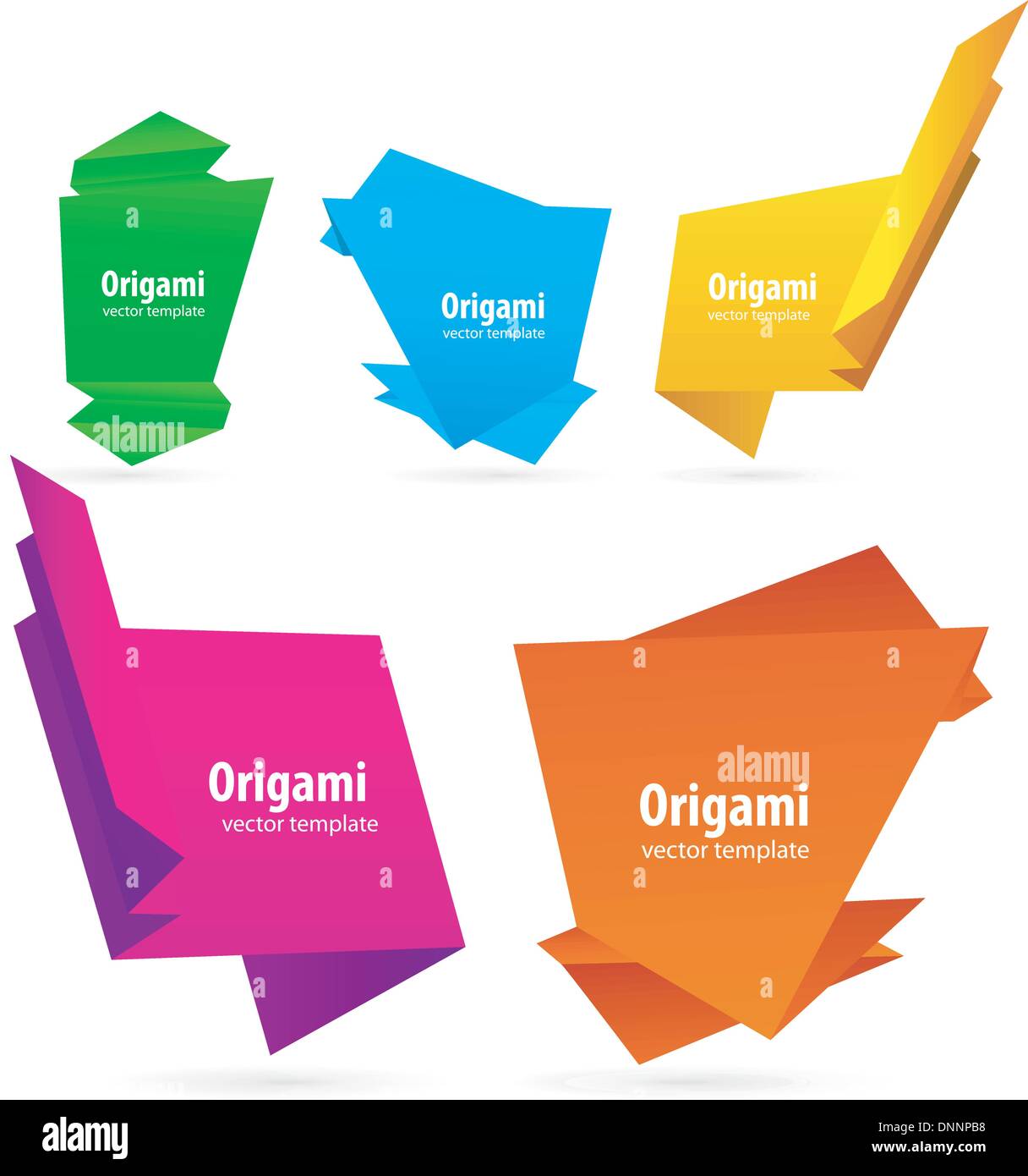 Origami speech bubble Stock Vector Images - Alamy