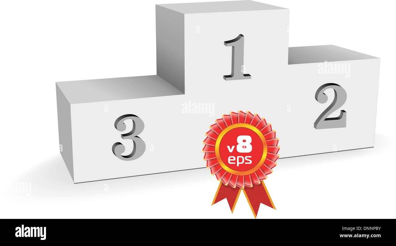 Empty winners podium Stock Vector Images - Alamy