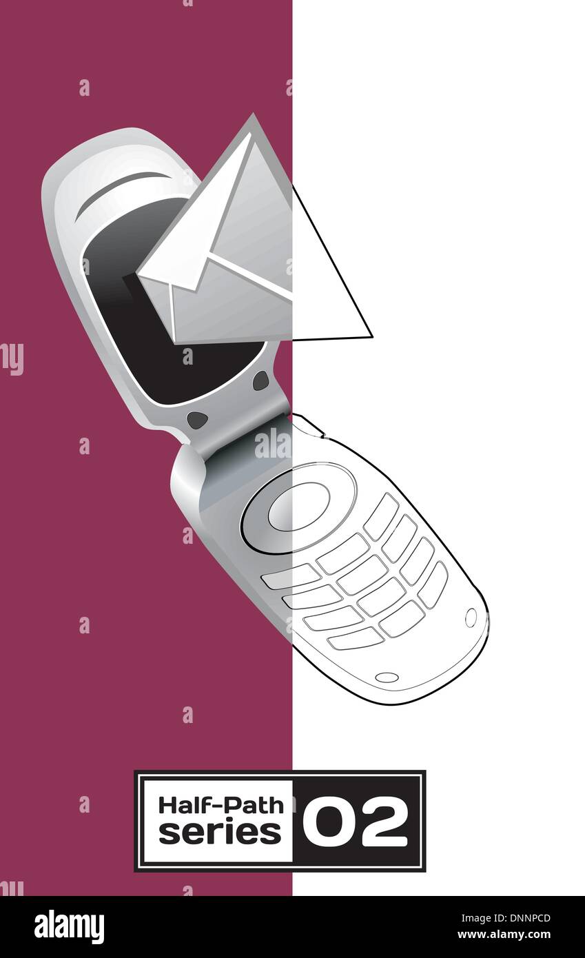 vector mobile phone. Half empty series Stock Vector Image & Art - Alamy