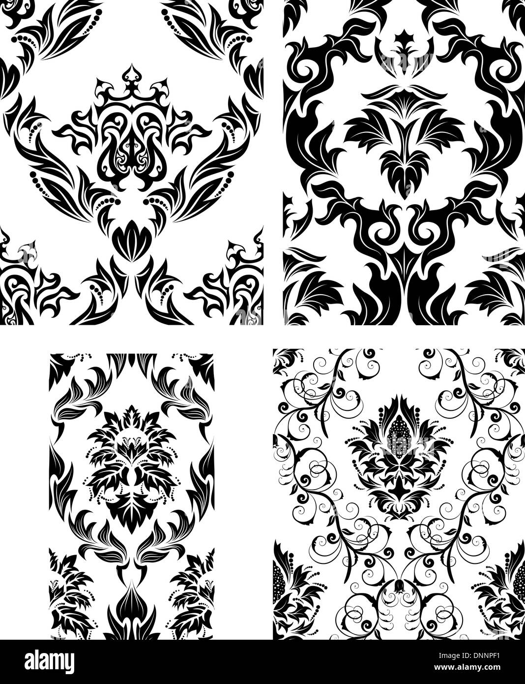 Decorative filling patterns Black and White Stock Photos & Images - Alamy