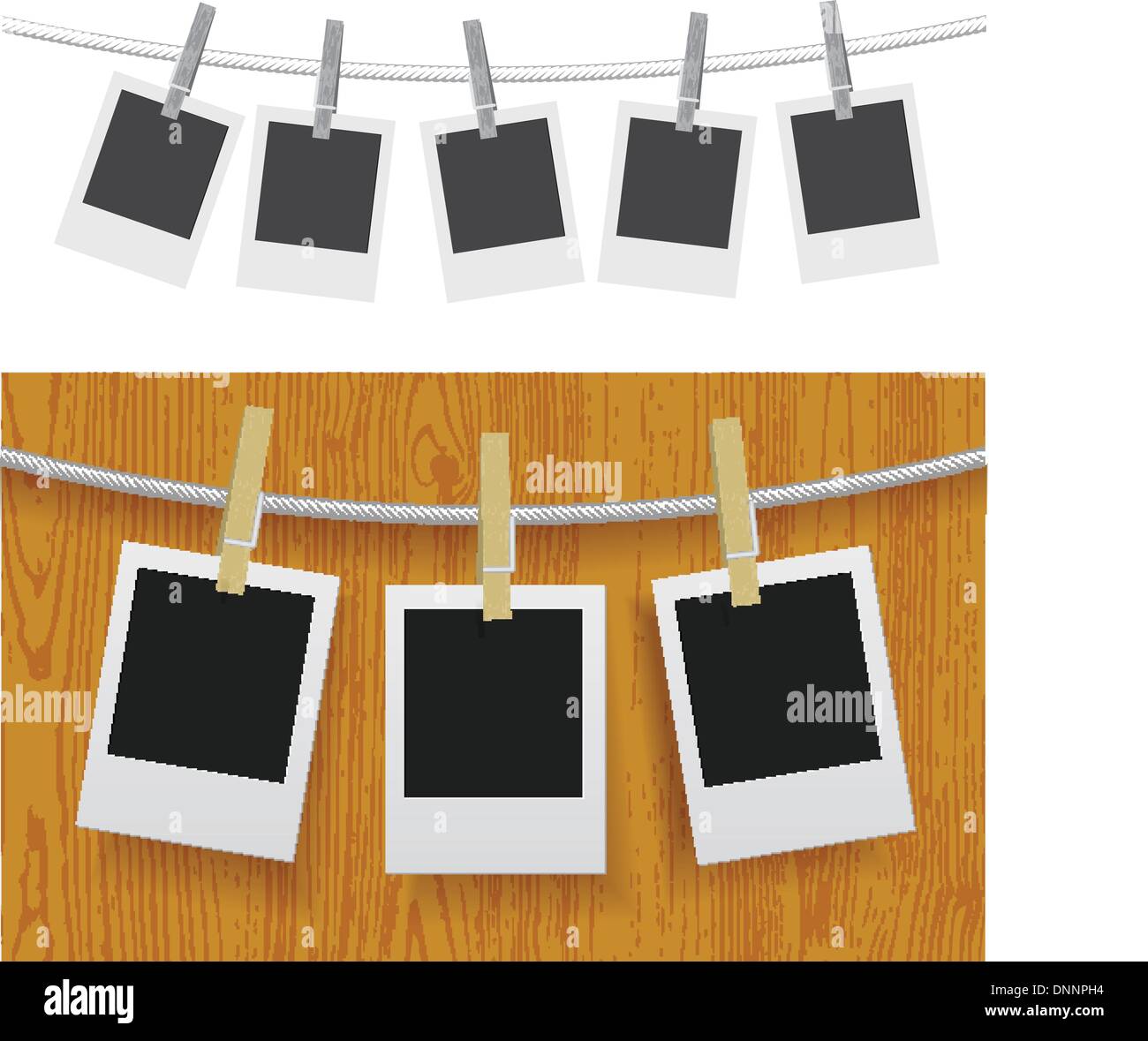 Old room with picture frames Stock Vector Images - Alamy