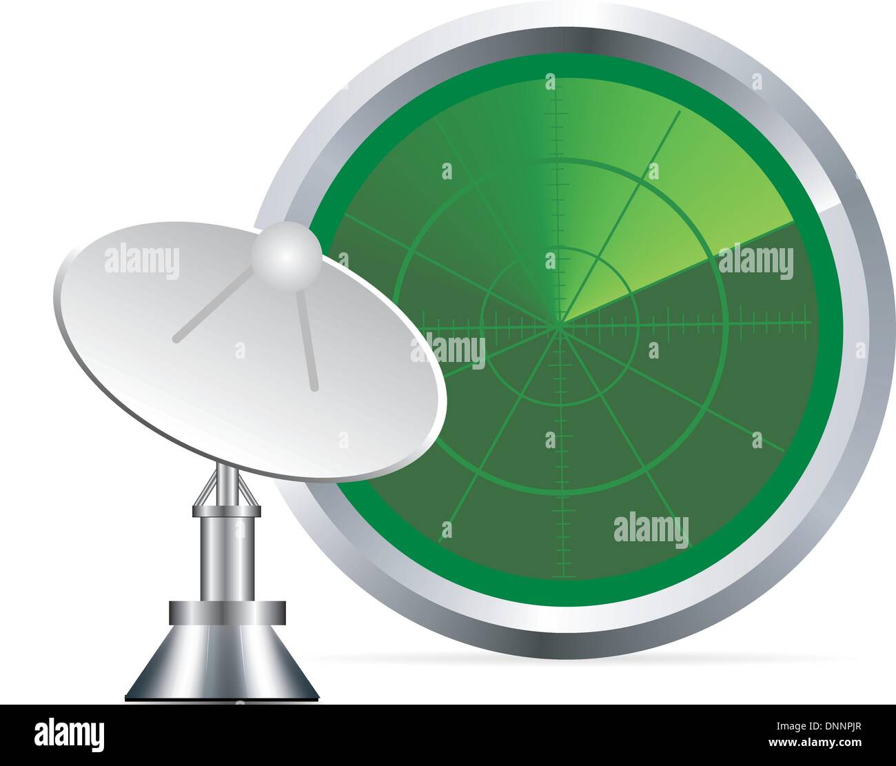 vector radar screen with antenna on white Stock Vector Image & Art - Alamy