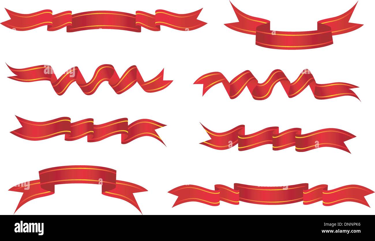 Curved Up Ribbon Shape Stock Vector Images - Alamy