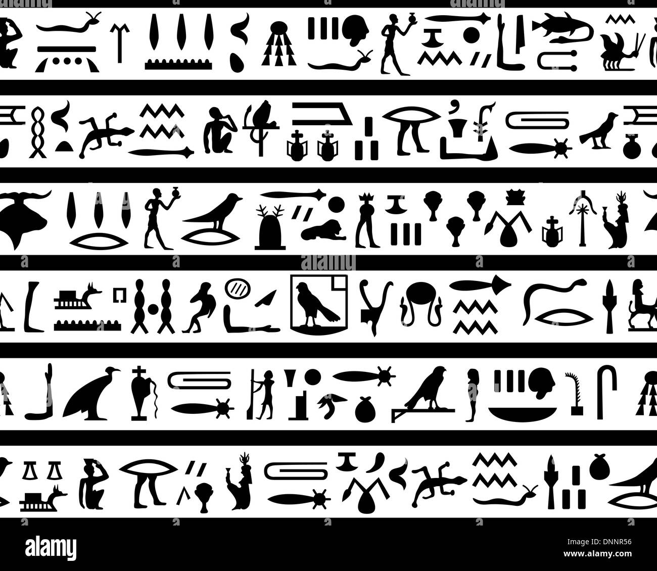 Egyptian Seamless Hieroglyphs Pattern For Easy Making Seamless Pattern Just Drag All Group Into