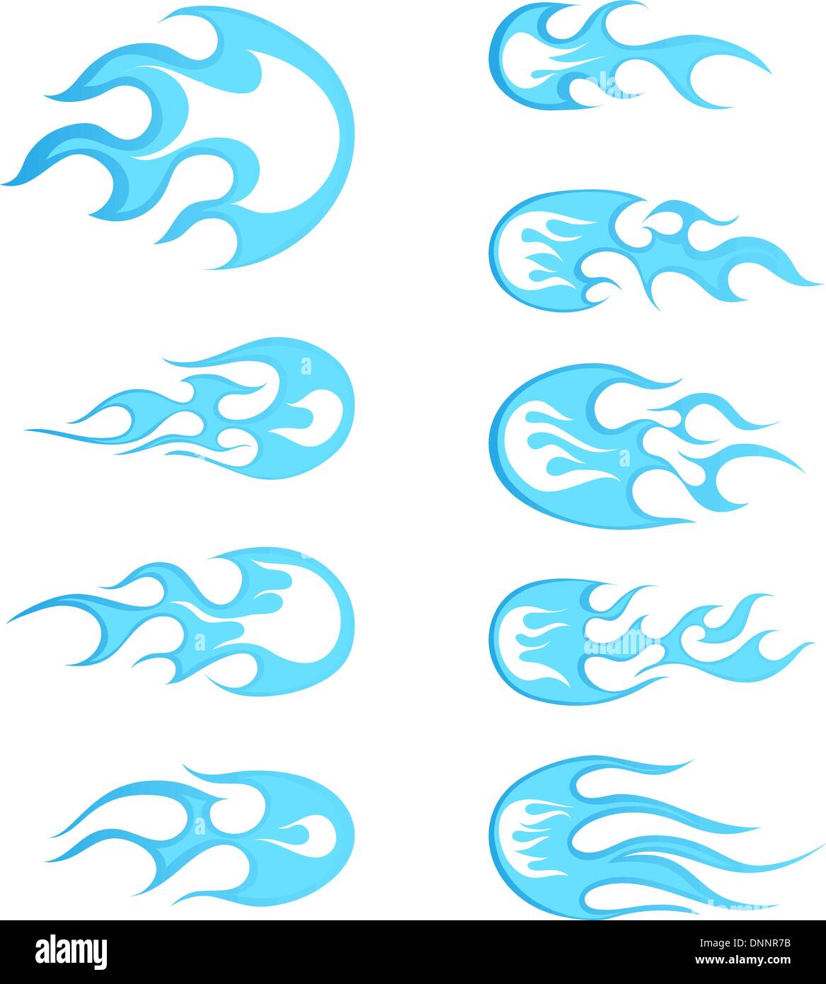 Set of different fireballs patterns for design use Stock Vector Image ...