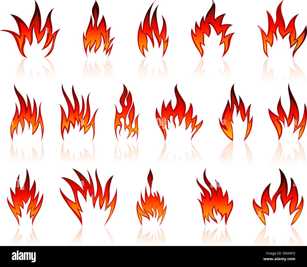 Set of fire vector icons for design use Stock Vector Image & Art - Alamy
