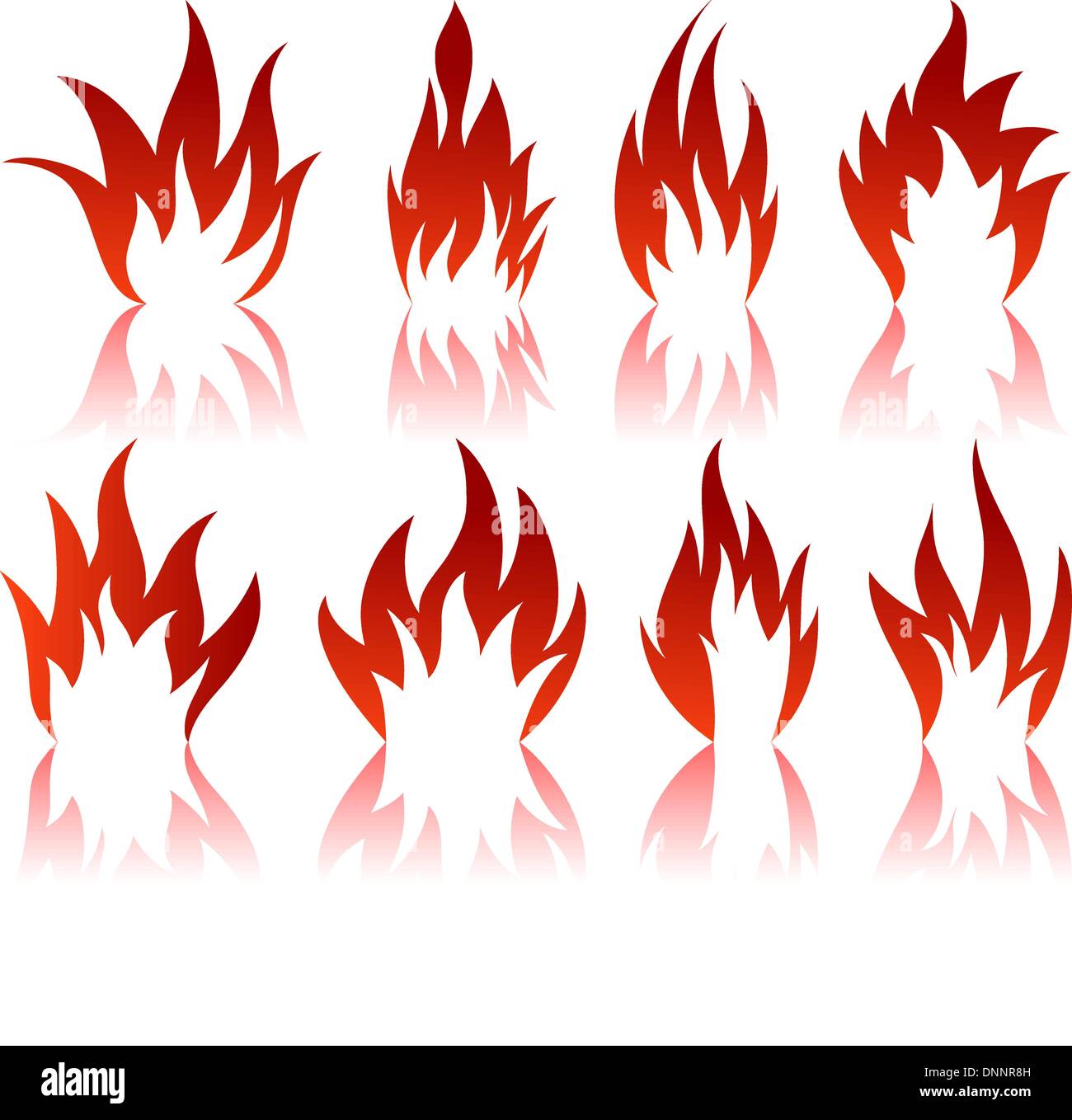 Set of different fire patterns for design use Stock Vector Image & Art ...