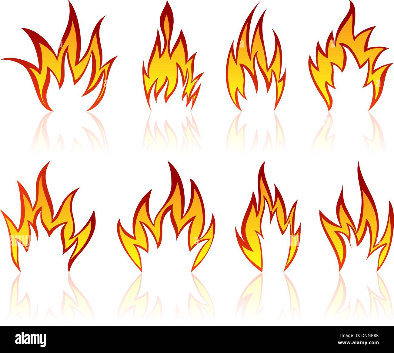 Set of different fire patterns for design use Stock Vector Image & Art ...