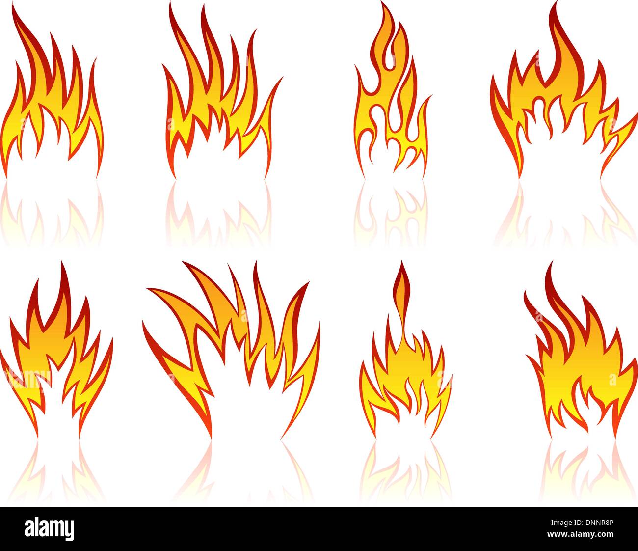 Set of different fire patterns for design use Stock Vector Image & Art ...