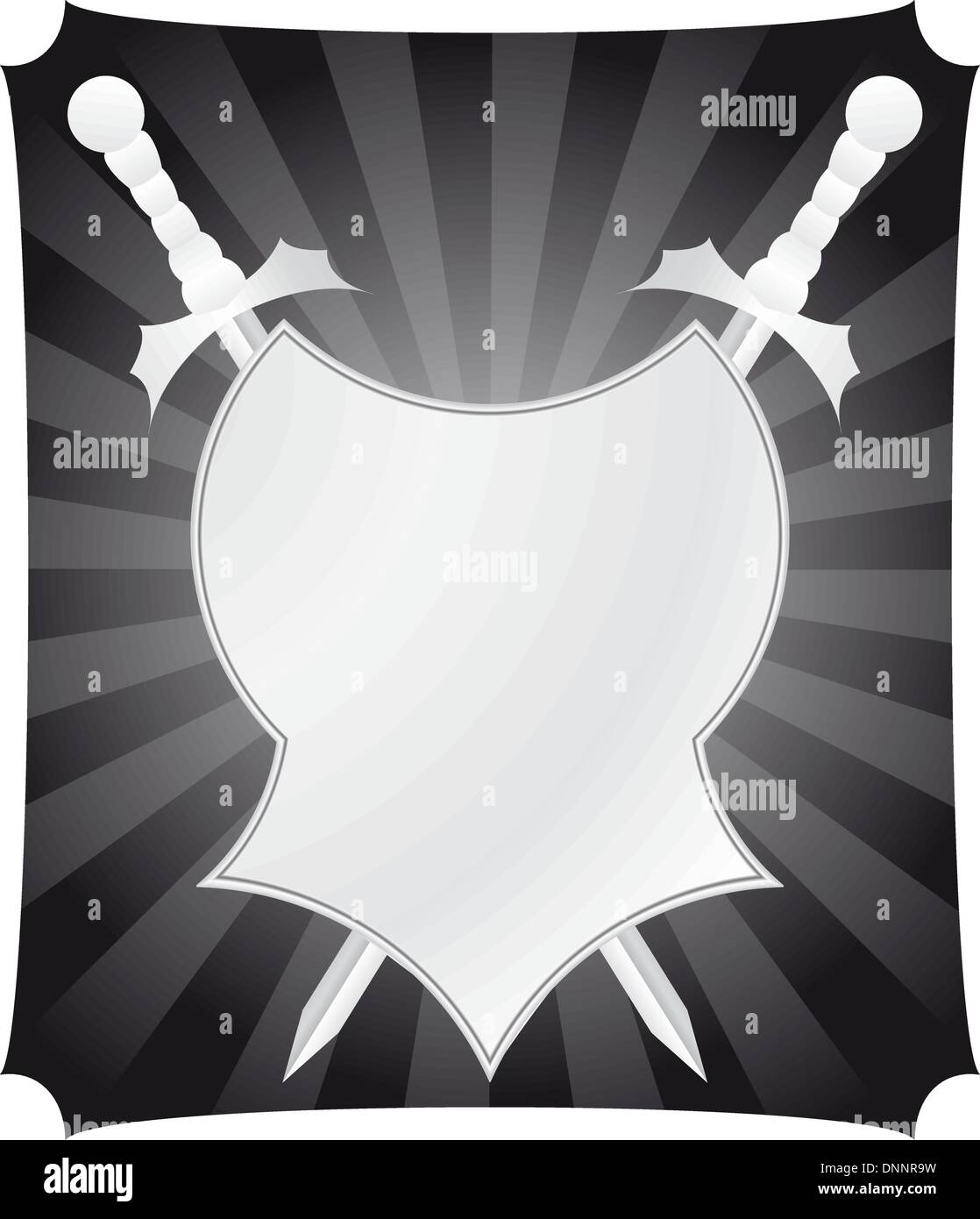 Medieval vtctor shield and swords for design use Stock Vector Image ...