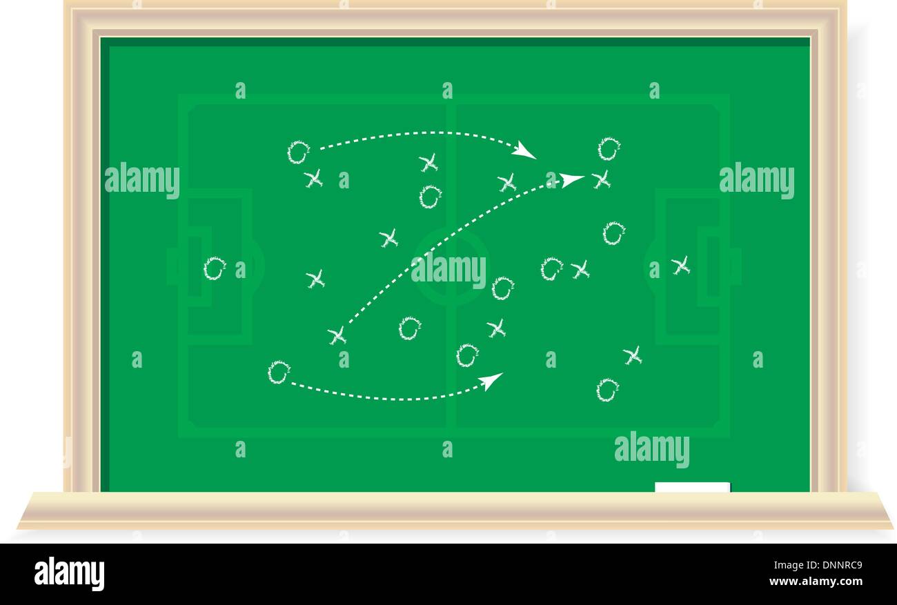 Football strategy chalkboard Stock Vector Images - Alamy