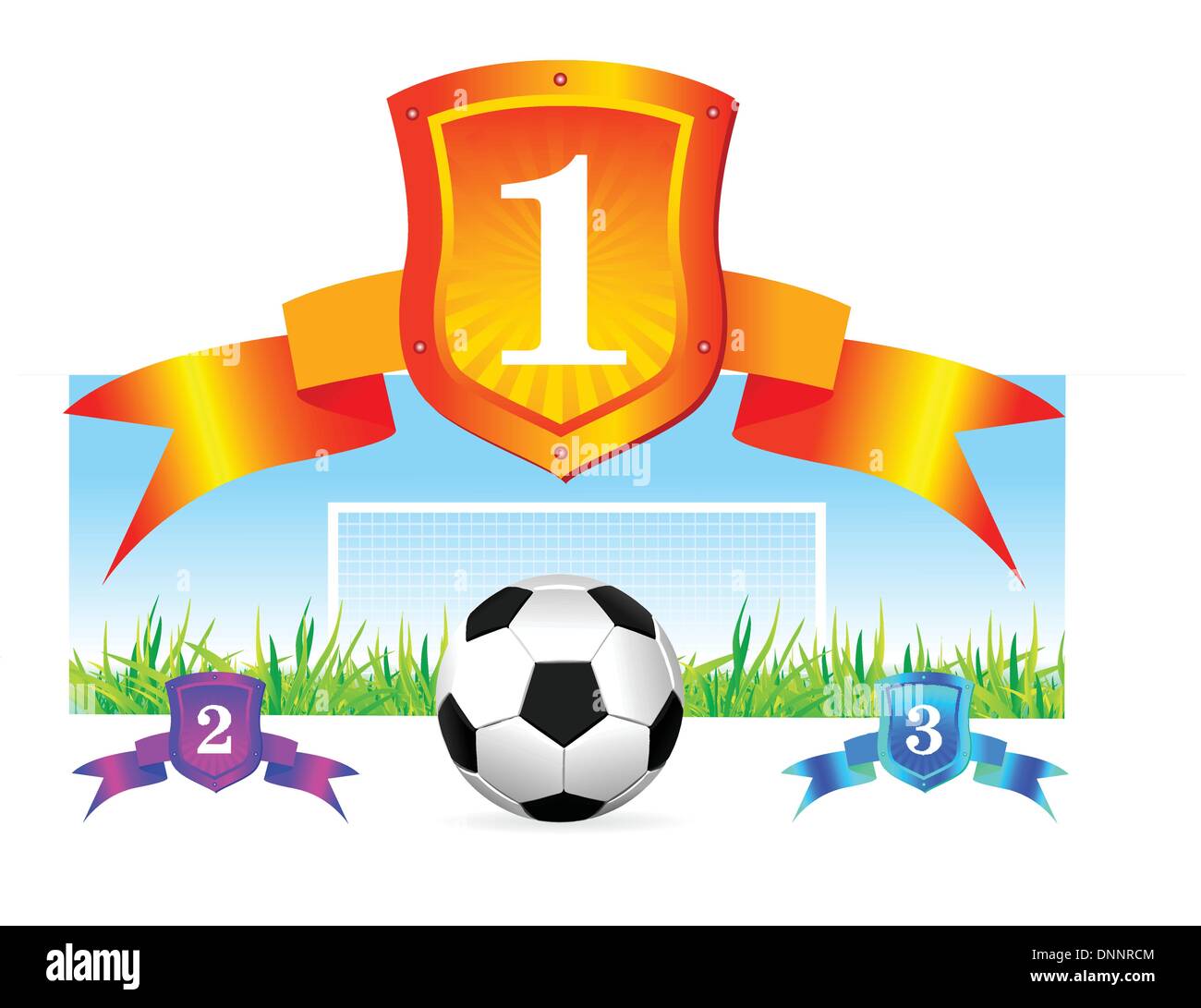 Soccer shield Stock Vector Images - Alamy