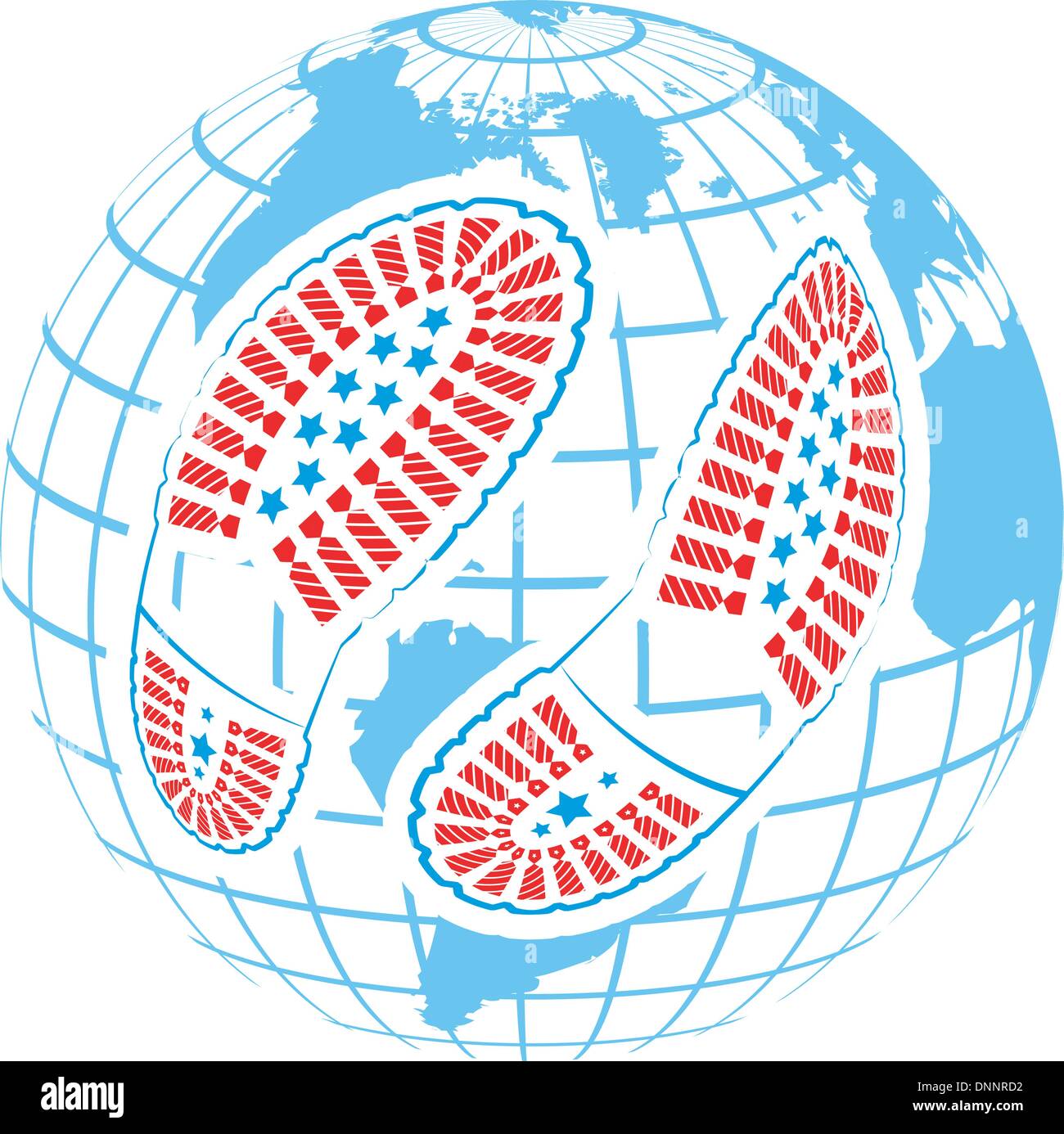 U.s. on world map Stock Vector Images - Alamy