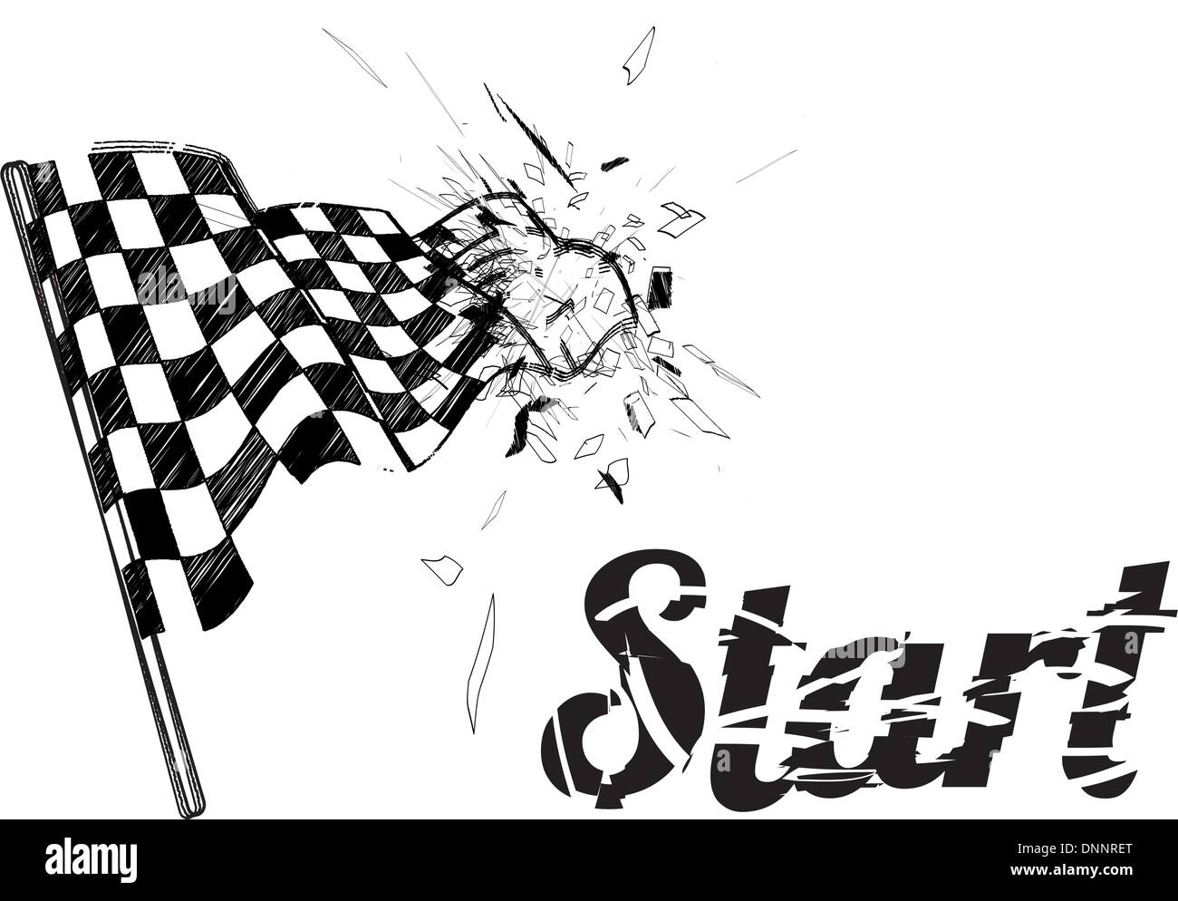 Torn Checkered Flag Vector