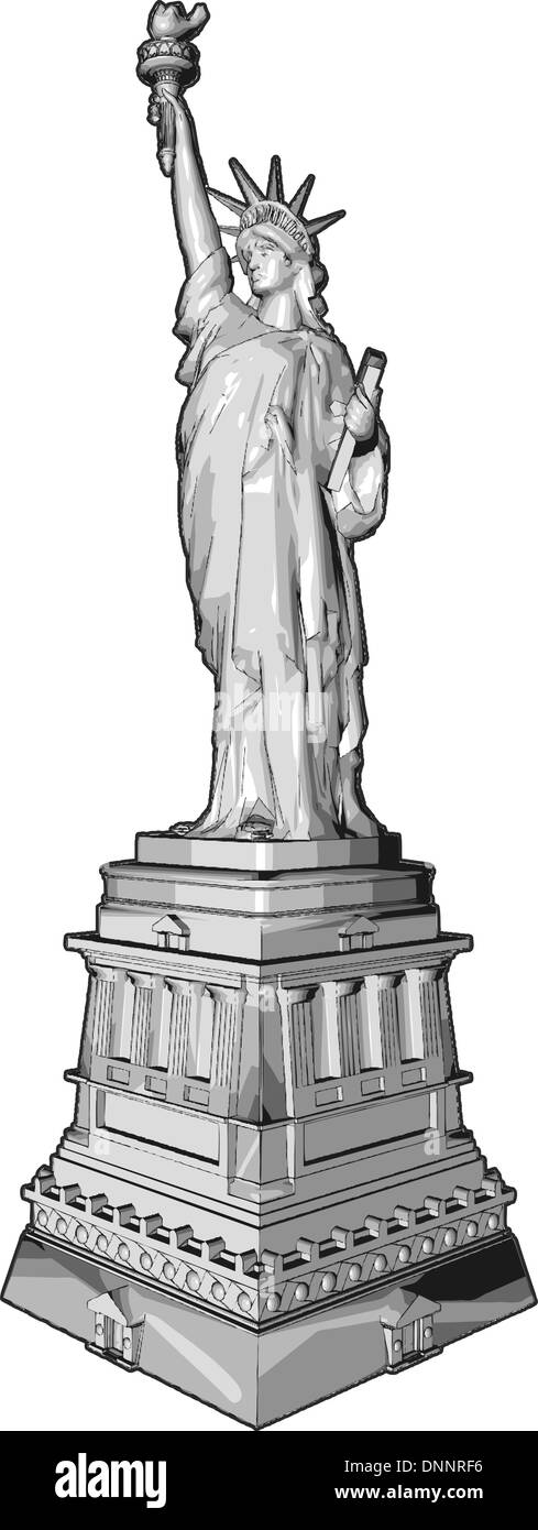 Statue of freedom view Stock Vector Images - Alamy