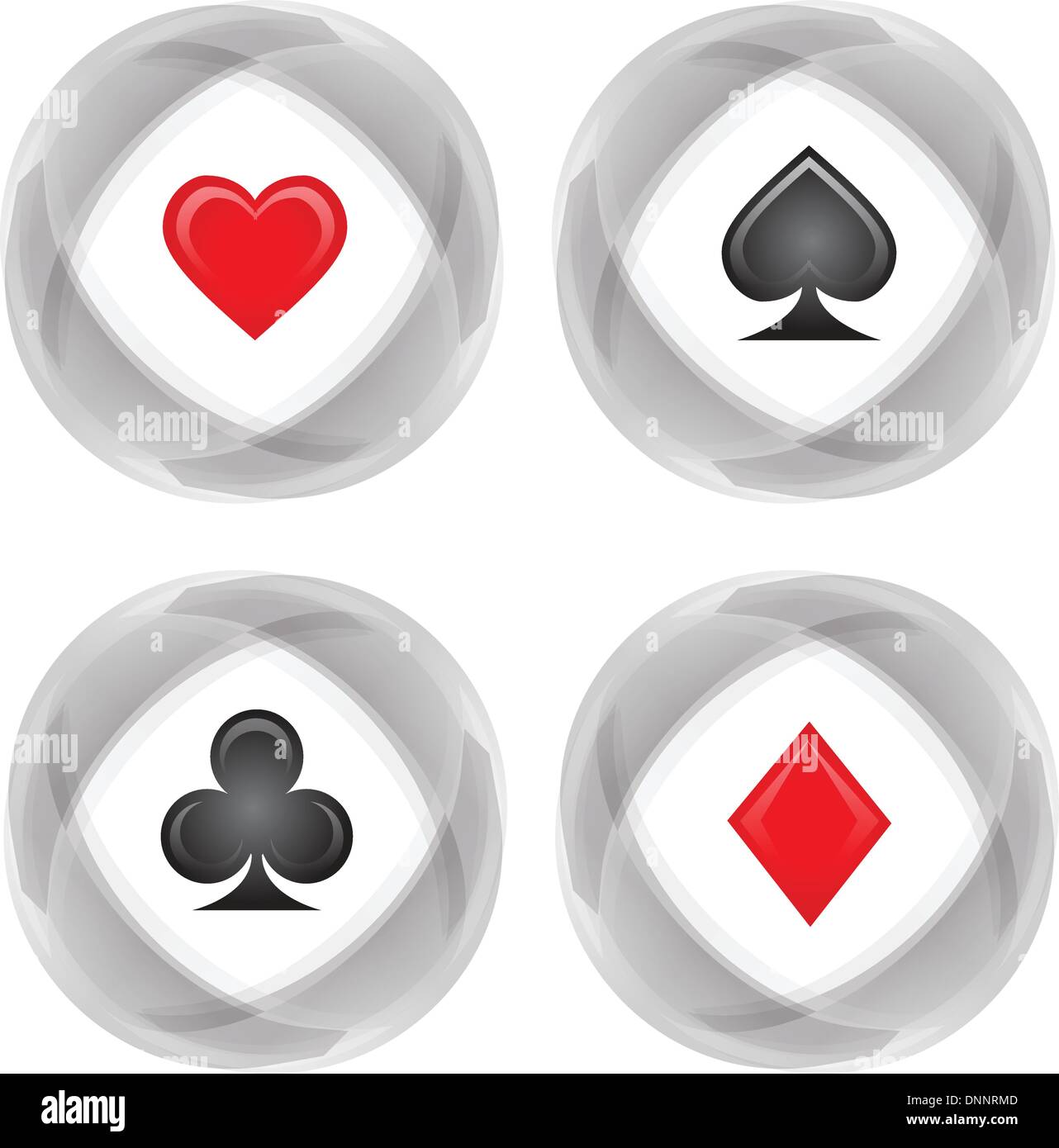 Card suits vector hi-res stock photography and images - Alamy