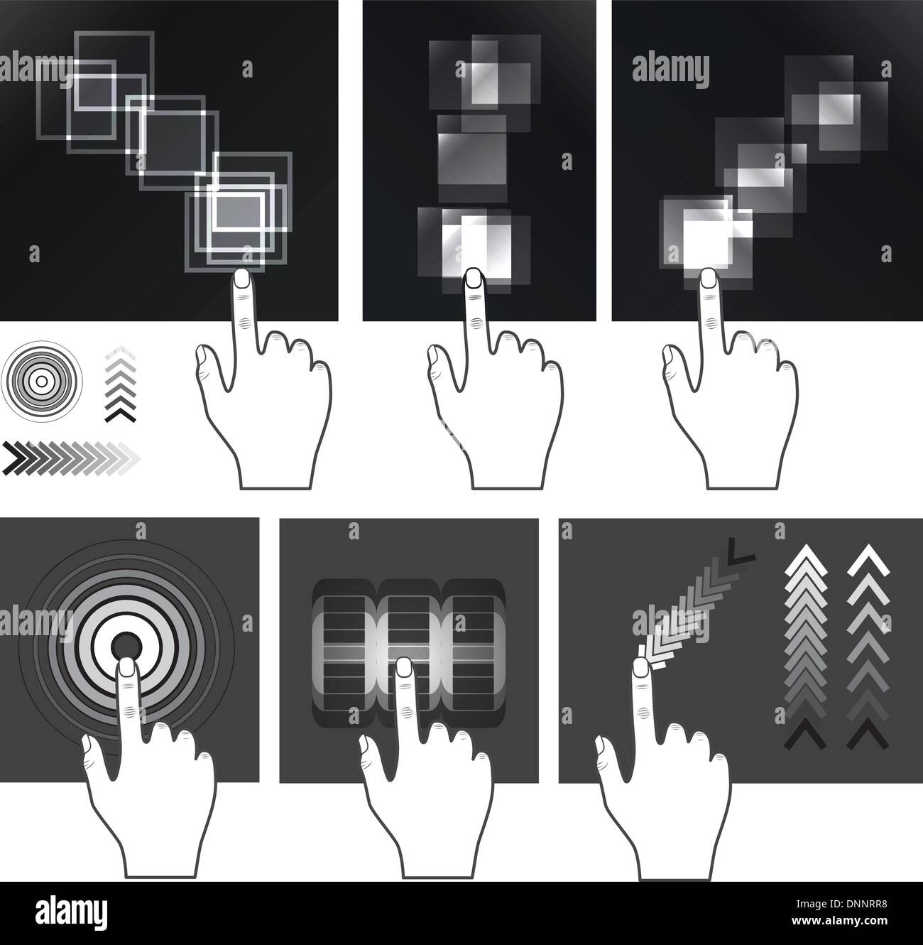 Touch screen gesture, interface set. Vector illustration Stock Vector ... Touch screen gesture, interface set. Vector illustration Stock Vector ...