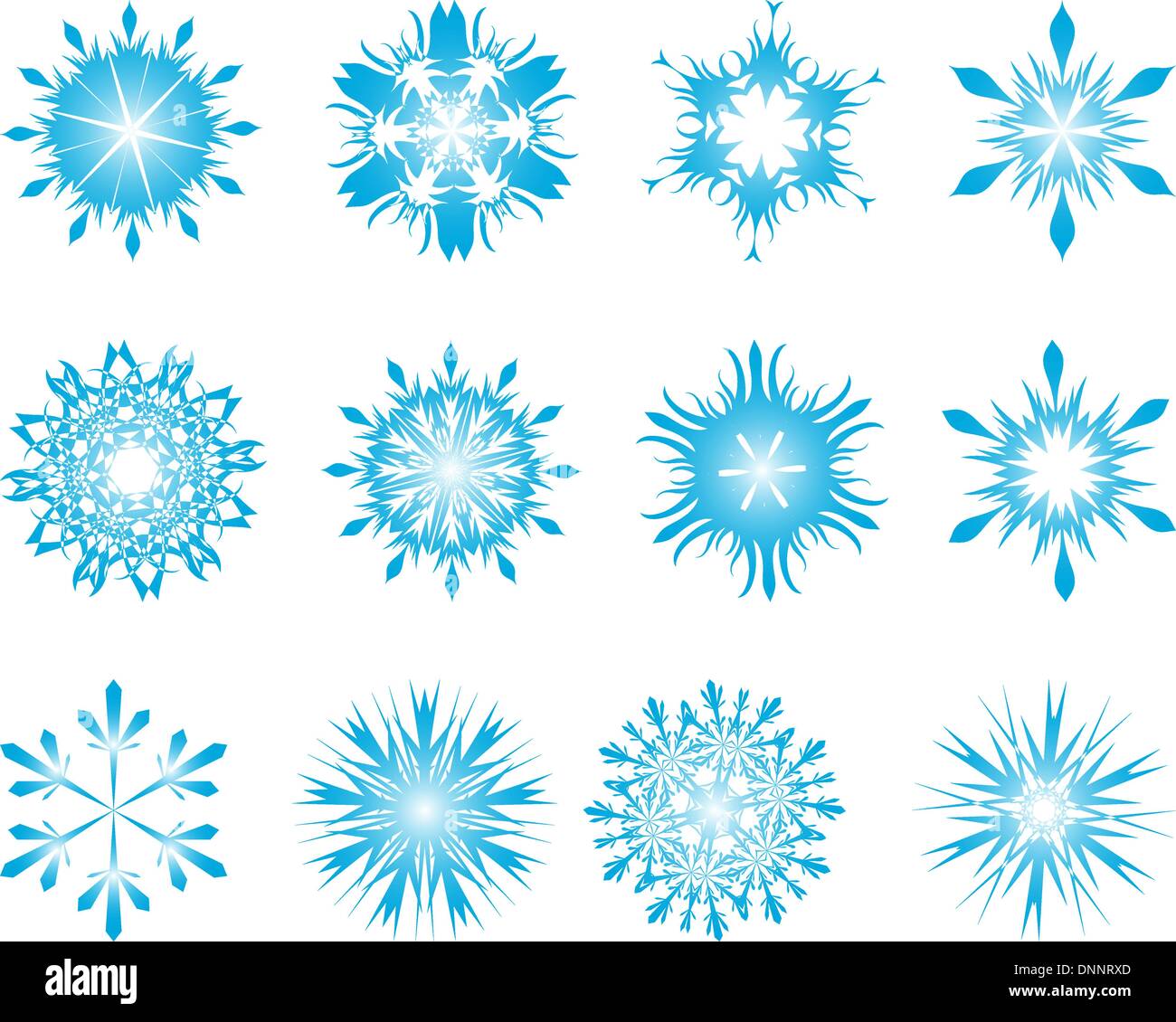 Biggest collection of vector snowflakes in different shape Stock Vector ...