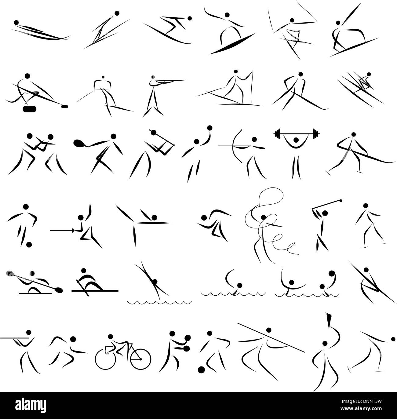Set of abstract sport icon. Fully editable EPS 8 vector illustration ...