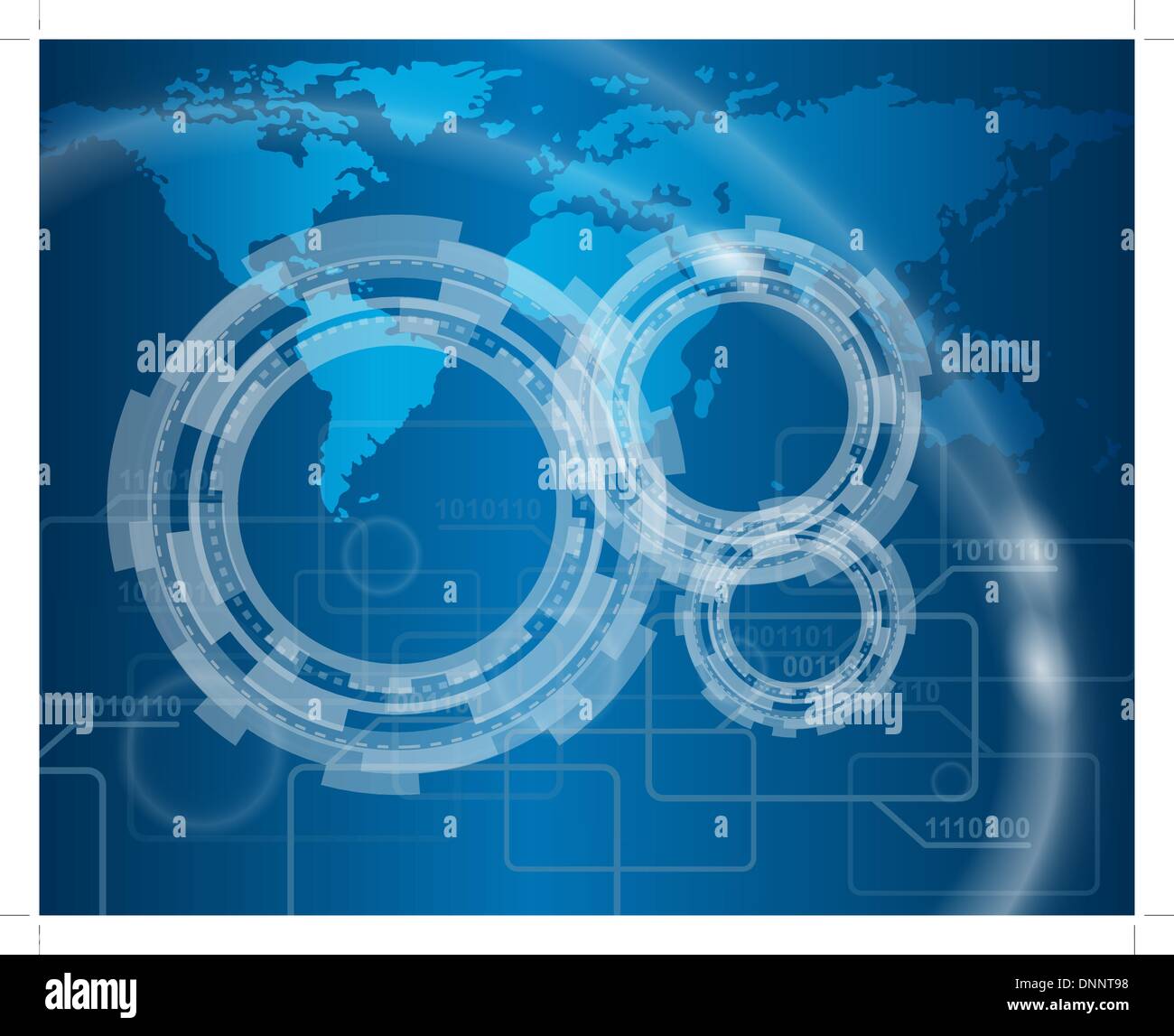 Technological blue background.Vector illustration with transparency ...